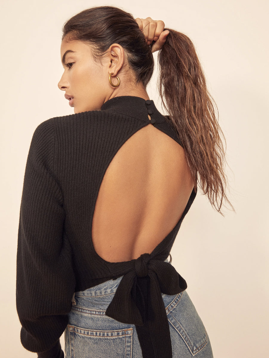 Reformation Open Back Cashmere Sweater (S) – Seek + Select